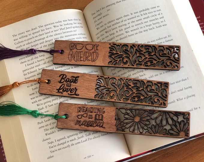 Personalized Wooden Bookmark Engraved Bookmark Bookmark for - Etsy