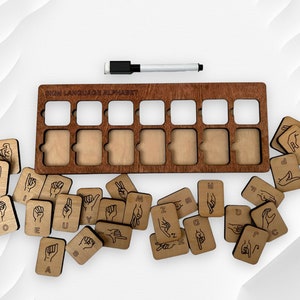ASL Alphabet, Sign Language, Learning Board, Dry Erase, Educational Toy ...