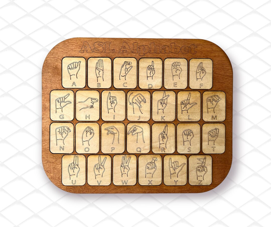 ASL Puzzle, Sign Language Puzzle, Alphabet, Learning Tool, Educational ...