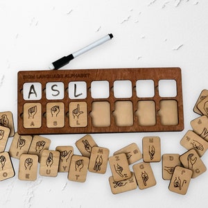 Extra Letters for the Asl/sign Language Dry Erase Spelling Board - Etsy