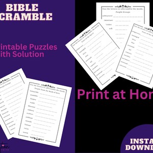 Bible Word Scramble, Bible Games for Adults, Bible Printables, Bible ...
