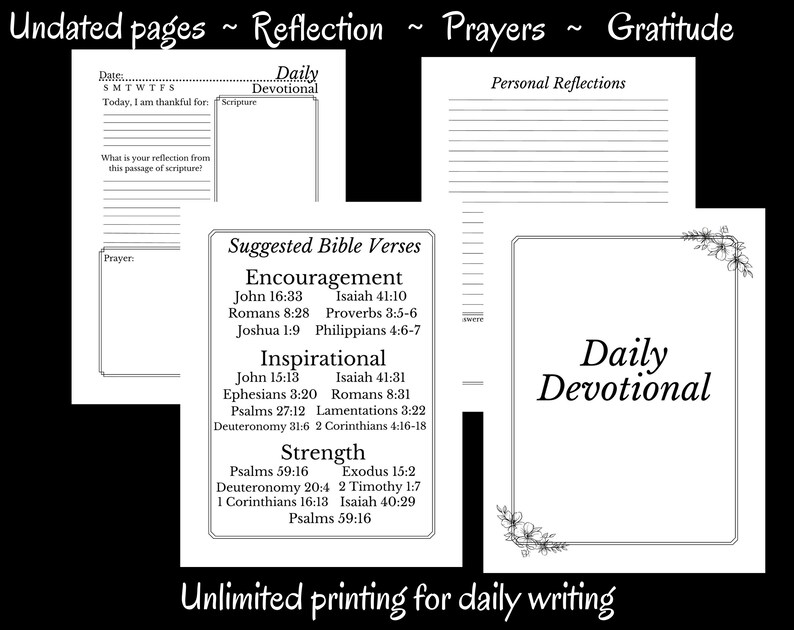 Printable Daily Devotional, Weekly Devotional, Daily Devotional ...