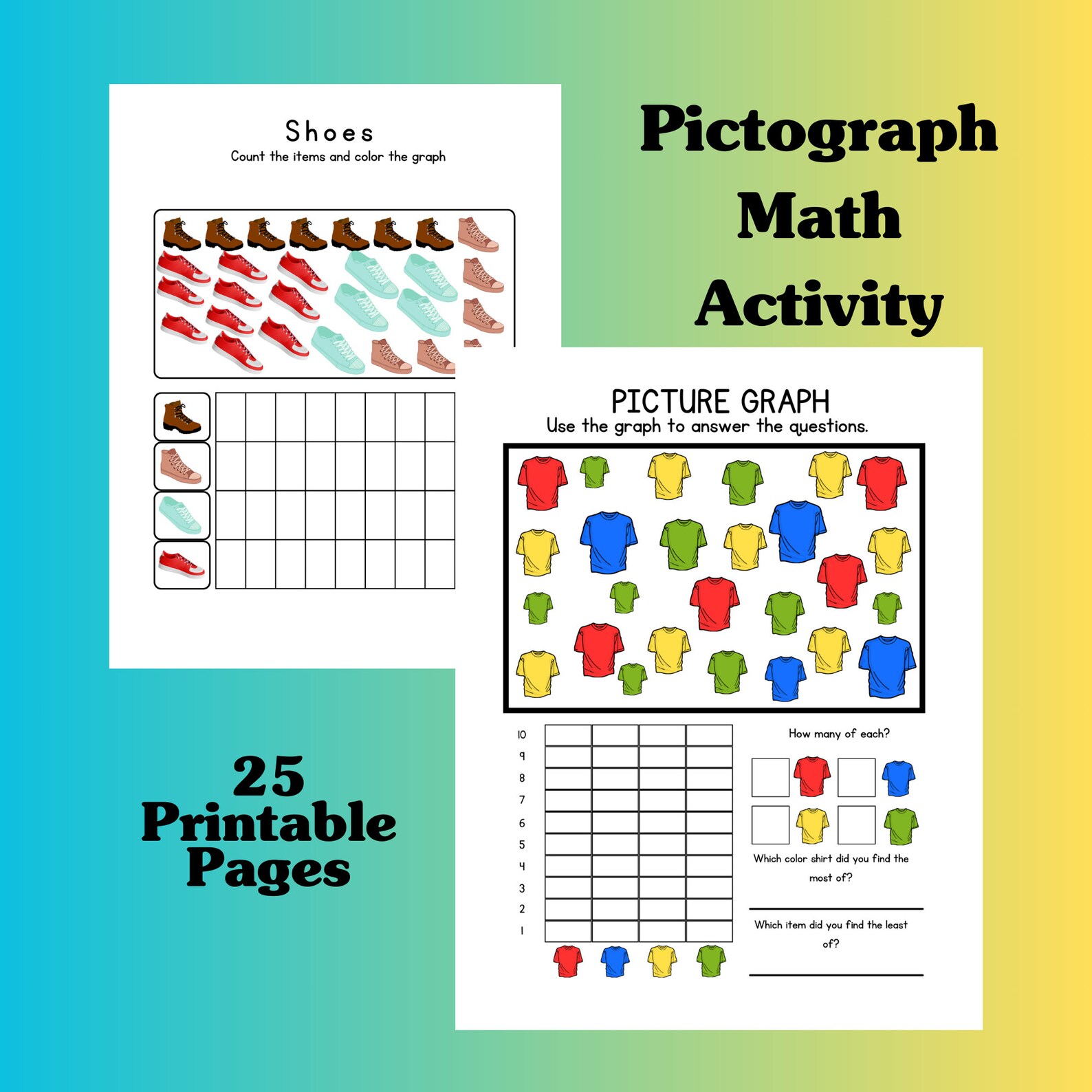 Bar Graph Printables, Counting and Graphing Worksheet, Learn to Count ...