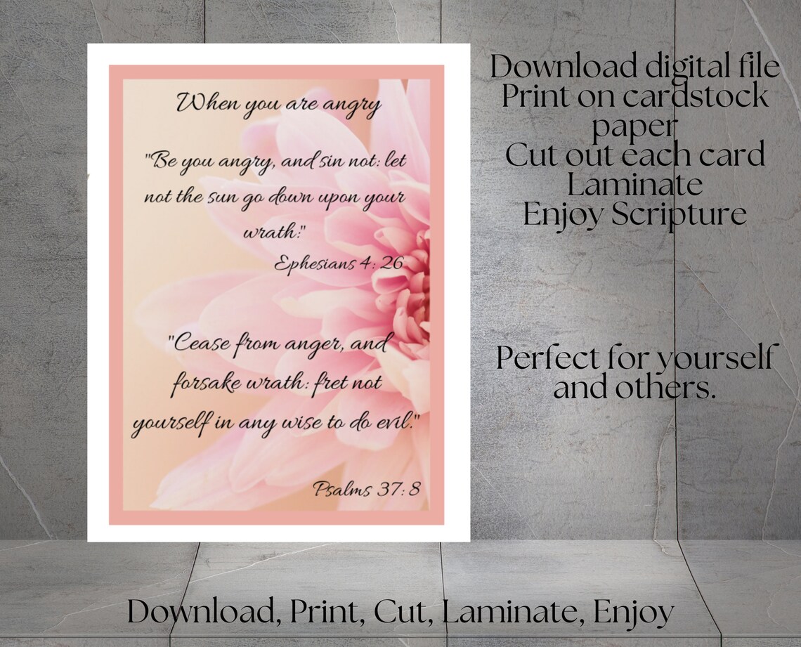 55 Printable Scripture Cards, Mini Scripture Cards, Printable Prayer ...