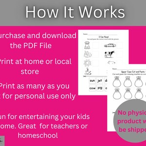 Cut and Paste Alphabet Worksheet, Preschool Learning, Education ...