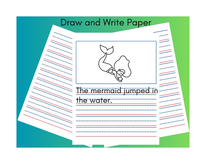 Kid Story Paper: Draw & Write Journal Pages (PDF) - Etsy