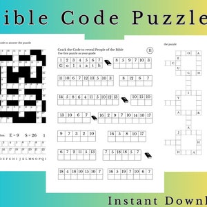 Bible Code Puzzles, Bible Crossword, Crossword Puzzle Printables, Bible ...