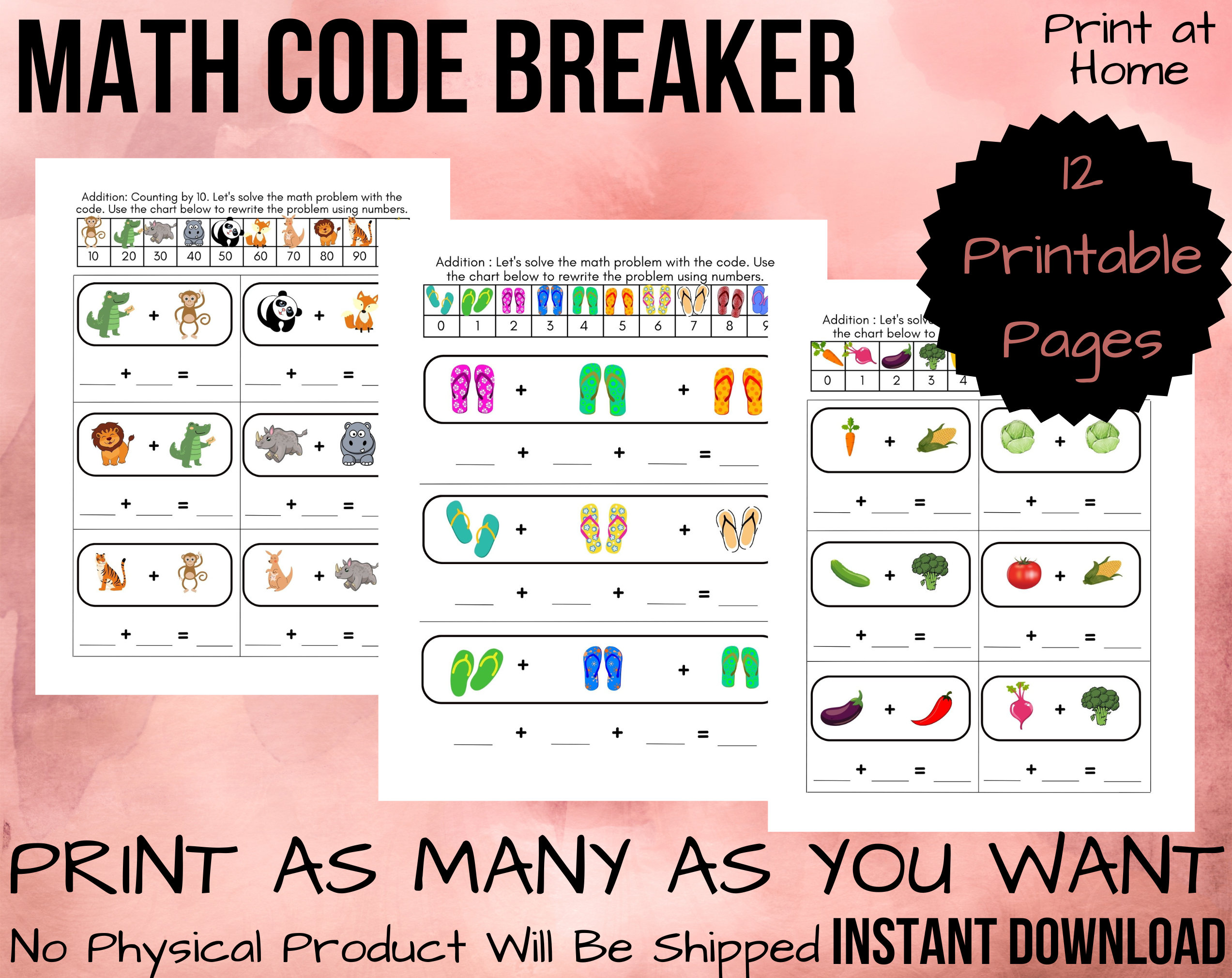 Math Code Worksheet, Crack the Code Math, Addition and Subtraction ...