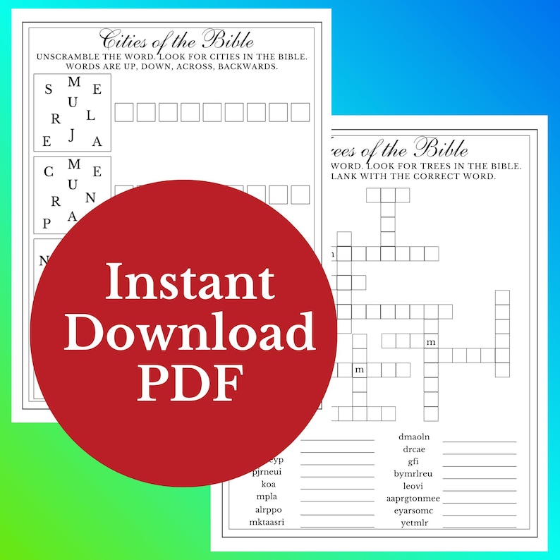 Printable Bible Word Scramble, Word Scramble Game, Bible Scramble for ...
