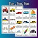 Vehicle Matching Cards, Matching Game for Kids, Toddler Matching ...