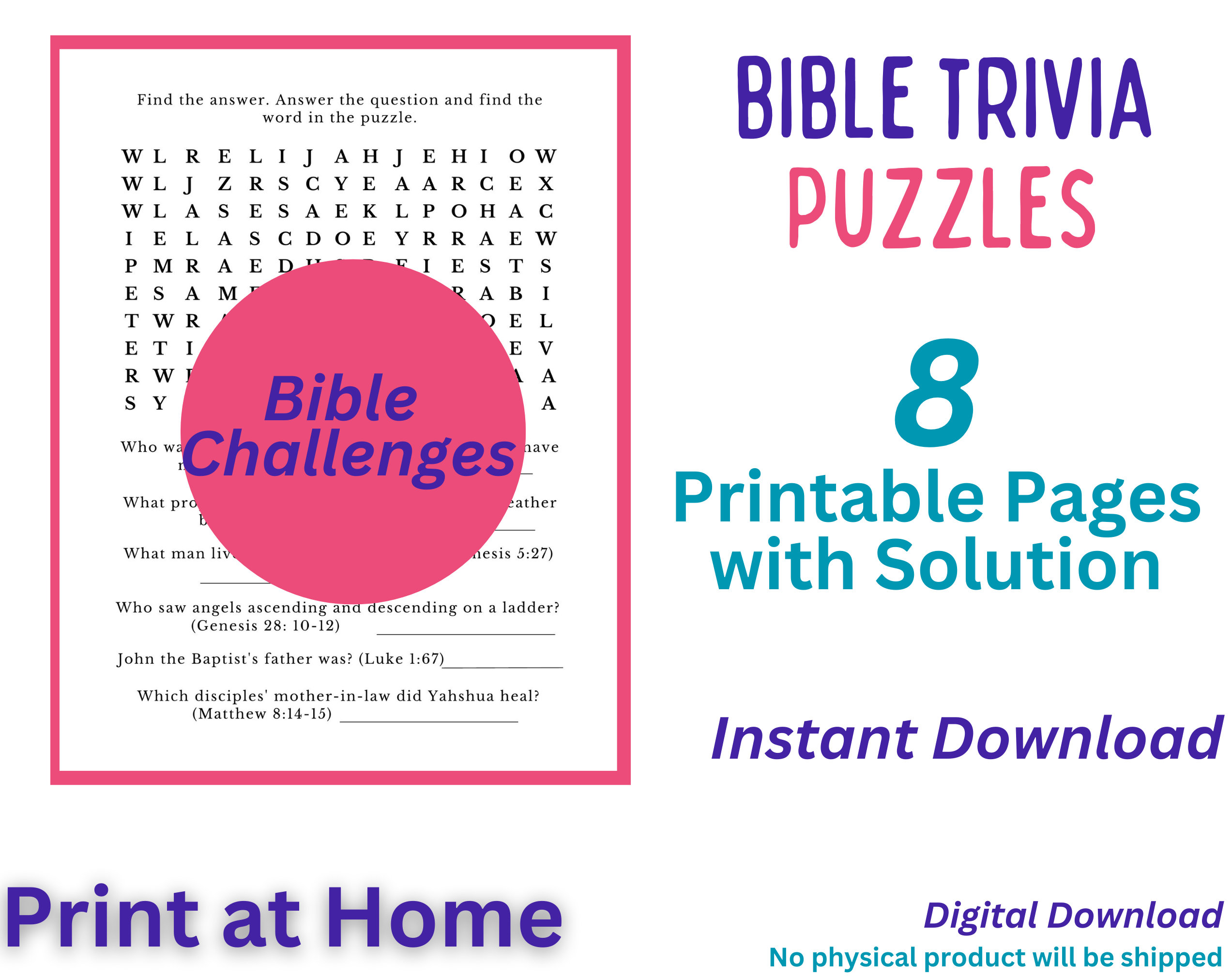 Bible Trivia, Word Find Printable, Bible Games, Bible Memory, Bible ...