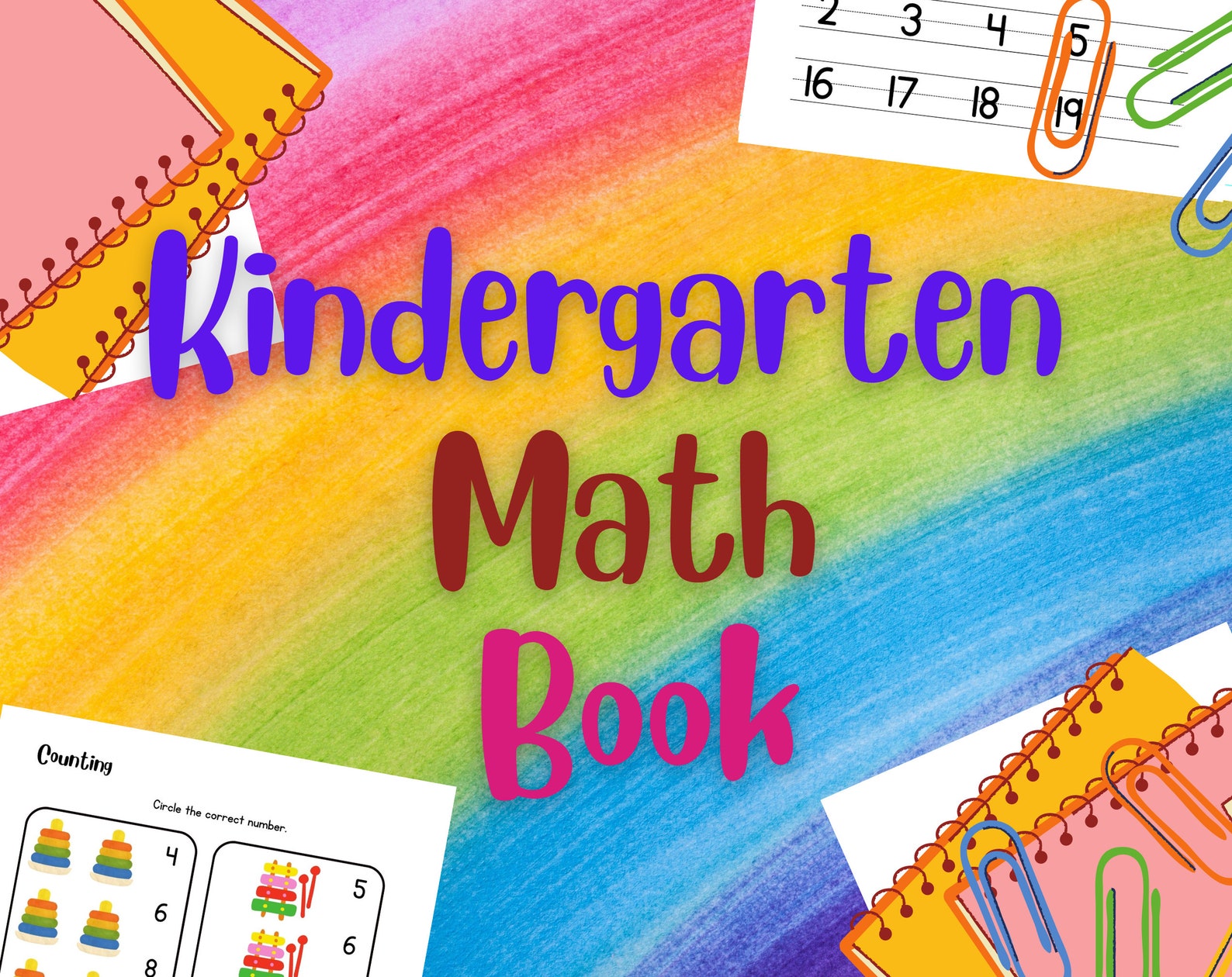 Kindergarten Math Book, Kindergarten Math Printable, Kindergarten Math ...