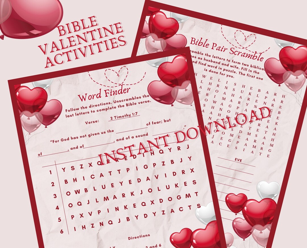 Bible Valentine Games, Bible Verses About Love, Christian Valentine's ...