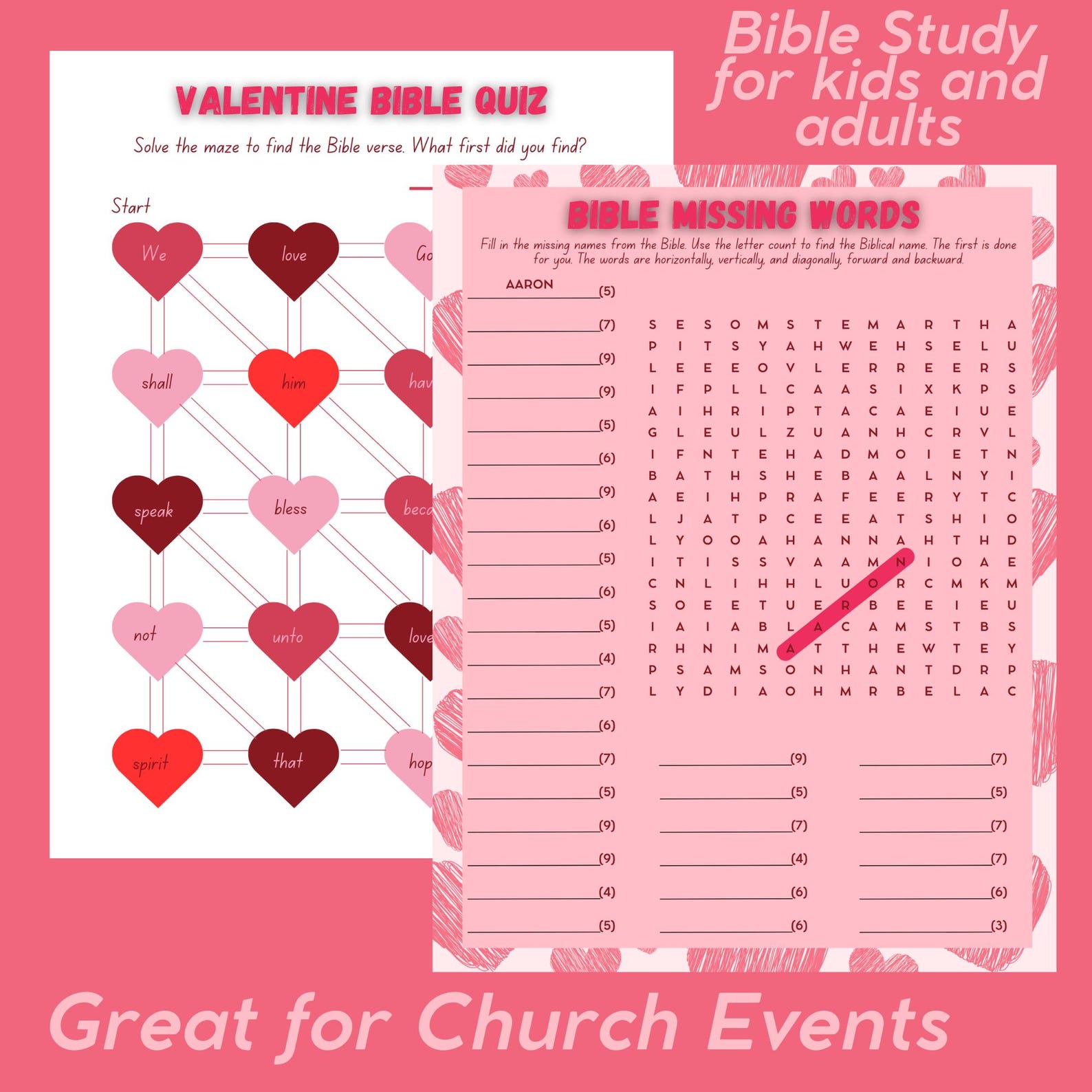 Bible Valentine Games, Bible Verses About Love, Christian Valentine's ...