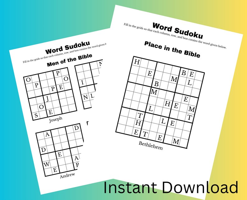 Bible Word Sudoku, Sudoku Puzzles, Printable Sudoku Games, Sudoku for ...