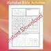 Bible ABC Activity Pages, Verse Tracing Worksheets (PDF Download) - Etsy