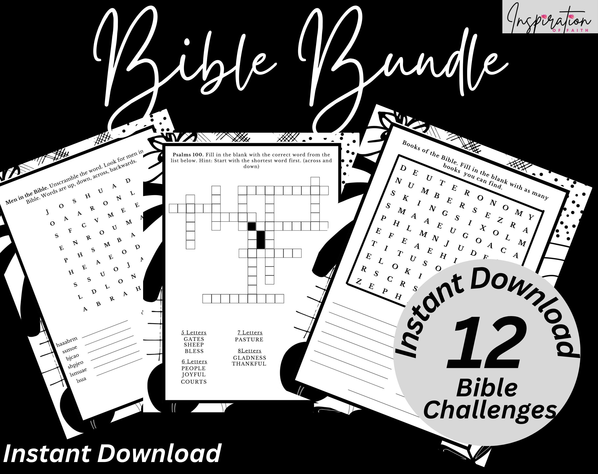 Bible Trivia for Adults, Bible Game Bundle, Bible Study Game. Bible ...