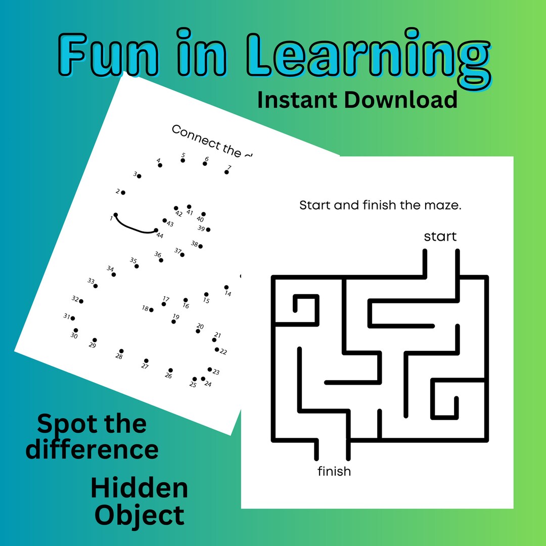 Fun Learning Worksheets, Dot to Dot Printables, Kids Printables ...