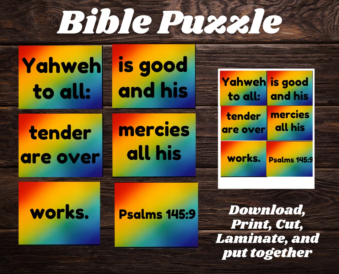 Printable Bible Verse Puzzle, Bible Verse Cards, Memory Verse Cards ...