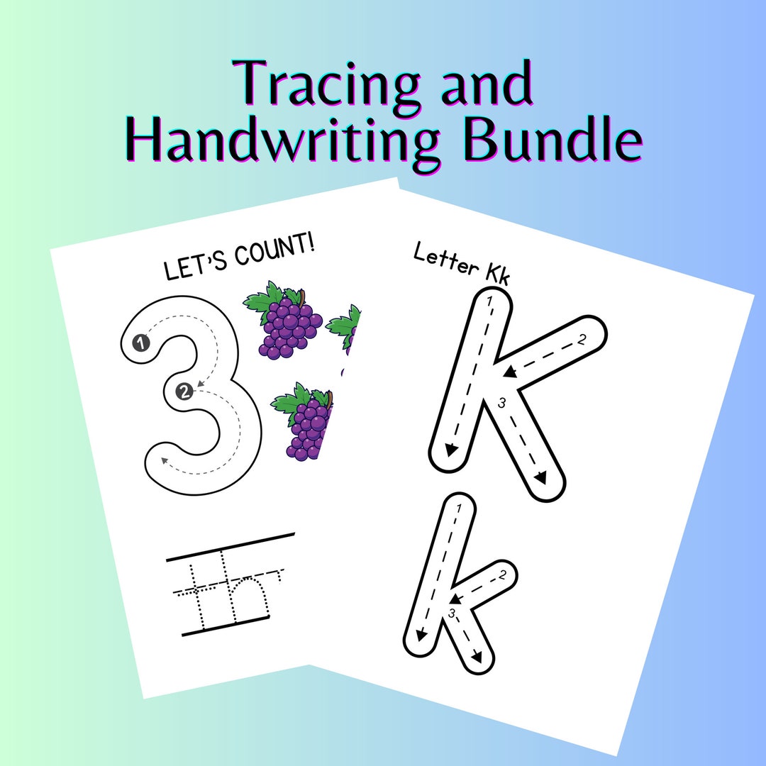 100 Preschool Line Tracing, Alphabet and Number Tracing , Preschool ...