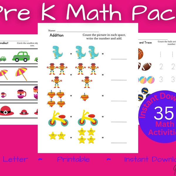 Preschool Workbook - Etsy