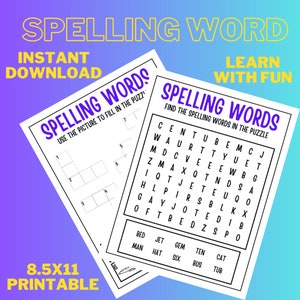 Kindergarten Spelling Bundle, Spelling for Kids, Kindergarten Spelling ...