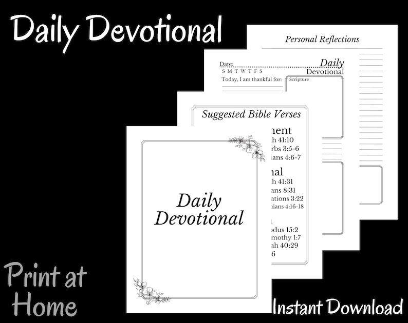 Printable Daily Devotional, Weekly Devotional, Daily Devotional ...