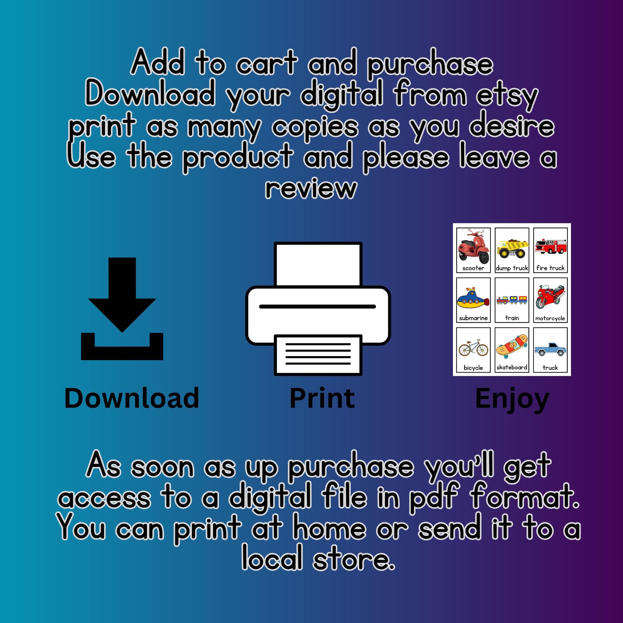 Vehicle Matching Cards, Matching Game for Kids, Toddler Matching ...