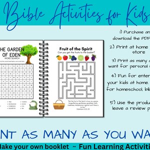 Bible Activities for Kids, Bible Games Bundle, Bible Games for Kids ...