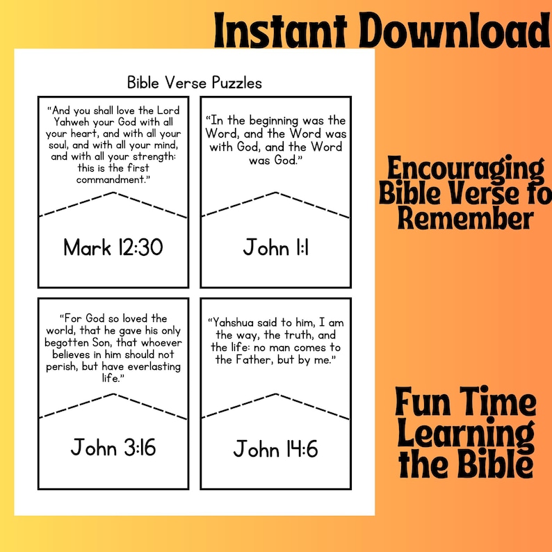 Bible Verse Flash Cards, Printable Memory Verse Cards, Bible Verse ...