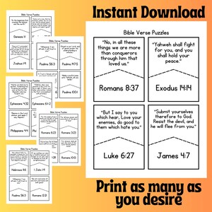 Bible Verse Flash Cards, Printable Memory Verse Cards, Bible Verse ...