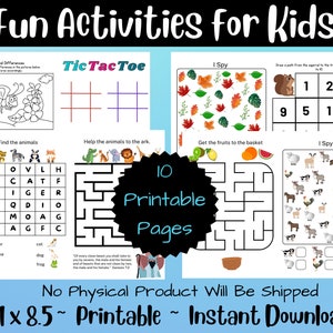 Fun Activities for Kids, Printable Kids Activities, Printable Activity ...