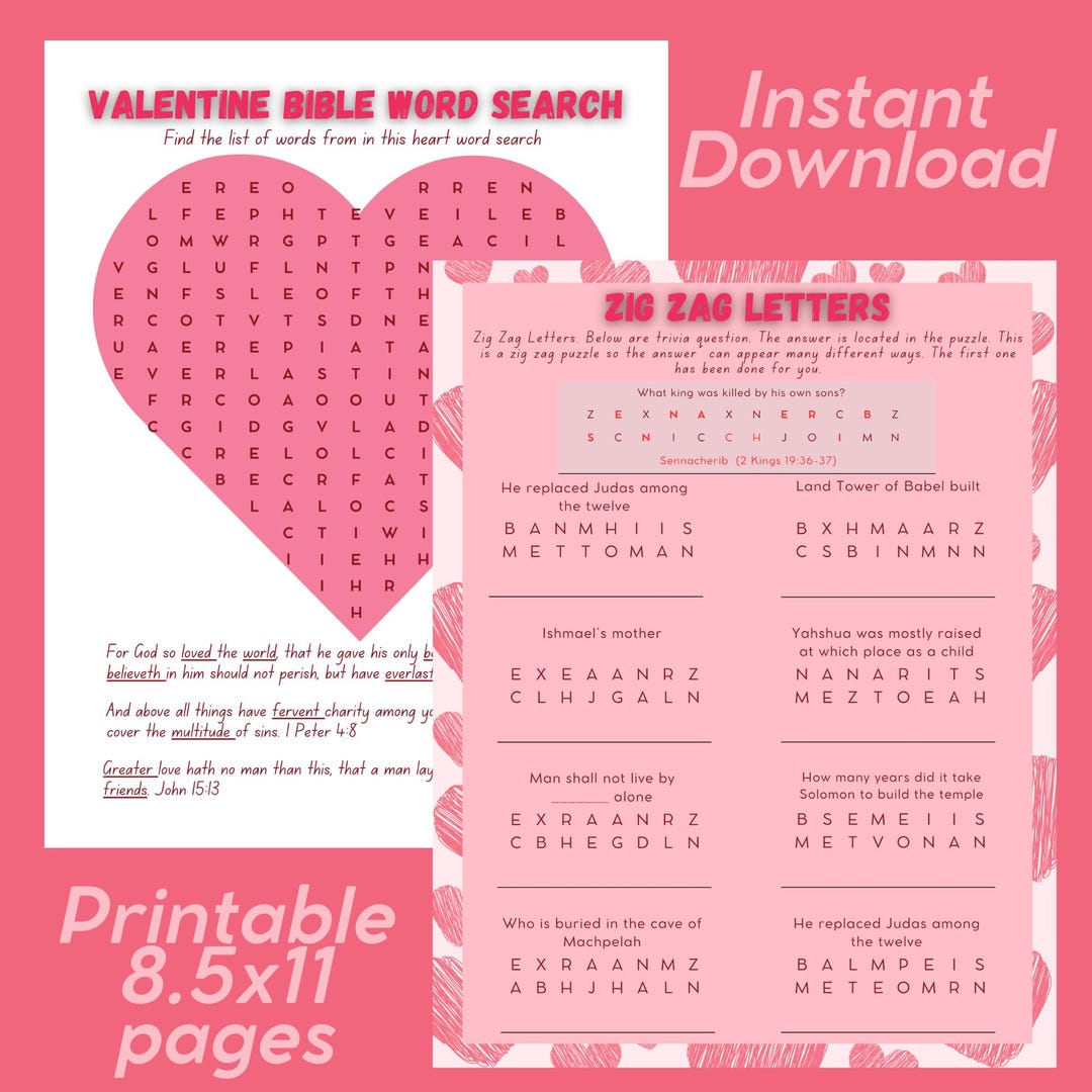 Bible Valentine Games, Bible Verses About Love, Christian Valentine's ...