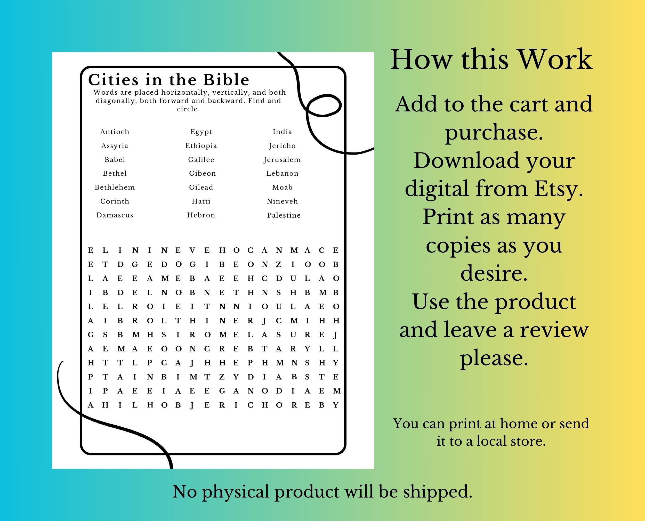 Bible Word Hunt, Bible Word Search Printables, Christian Word Search ...
