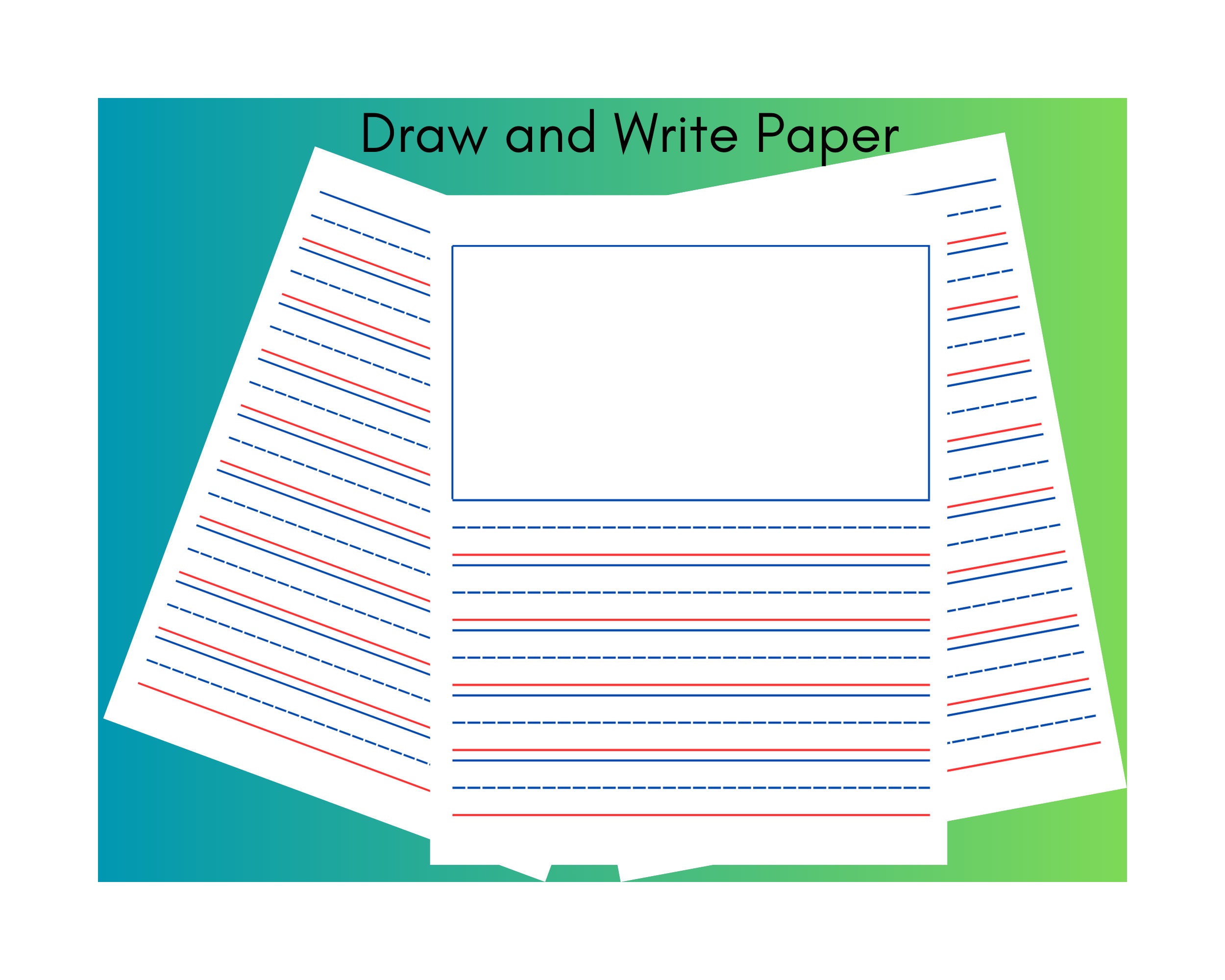 Printable Kid Story Paper, Write and Draw Journal Pages, Handwriting ...