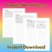 Boggle Word Game, Printable Boggle Word Game, Word Game for Kids, Teens ...