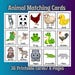 Animal Matching Game for Toddlers: Printable Memory Flashcards (PDF) - Etsy