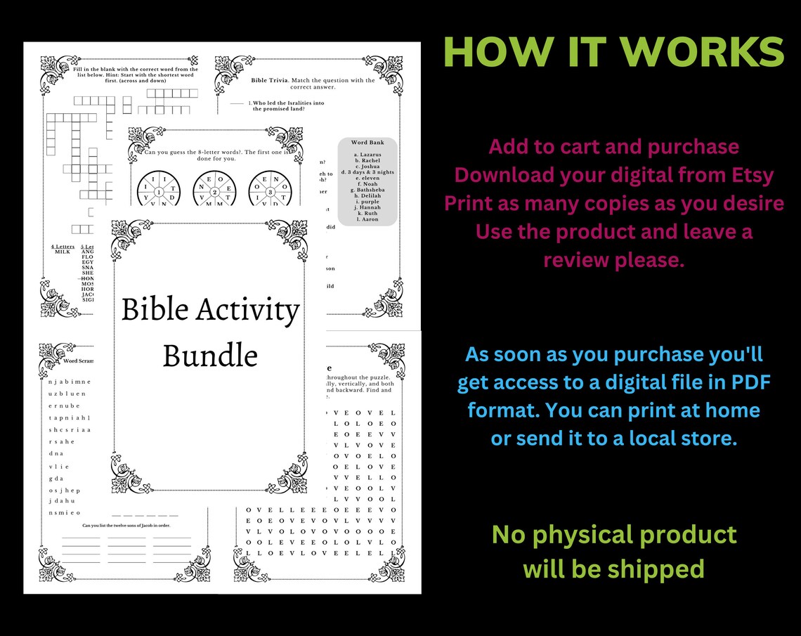 Bible Activity, Bible Puzzles for Women, Bible Word Search Puzzle, Zig ...