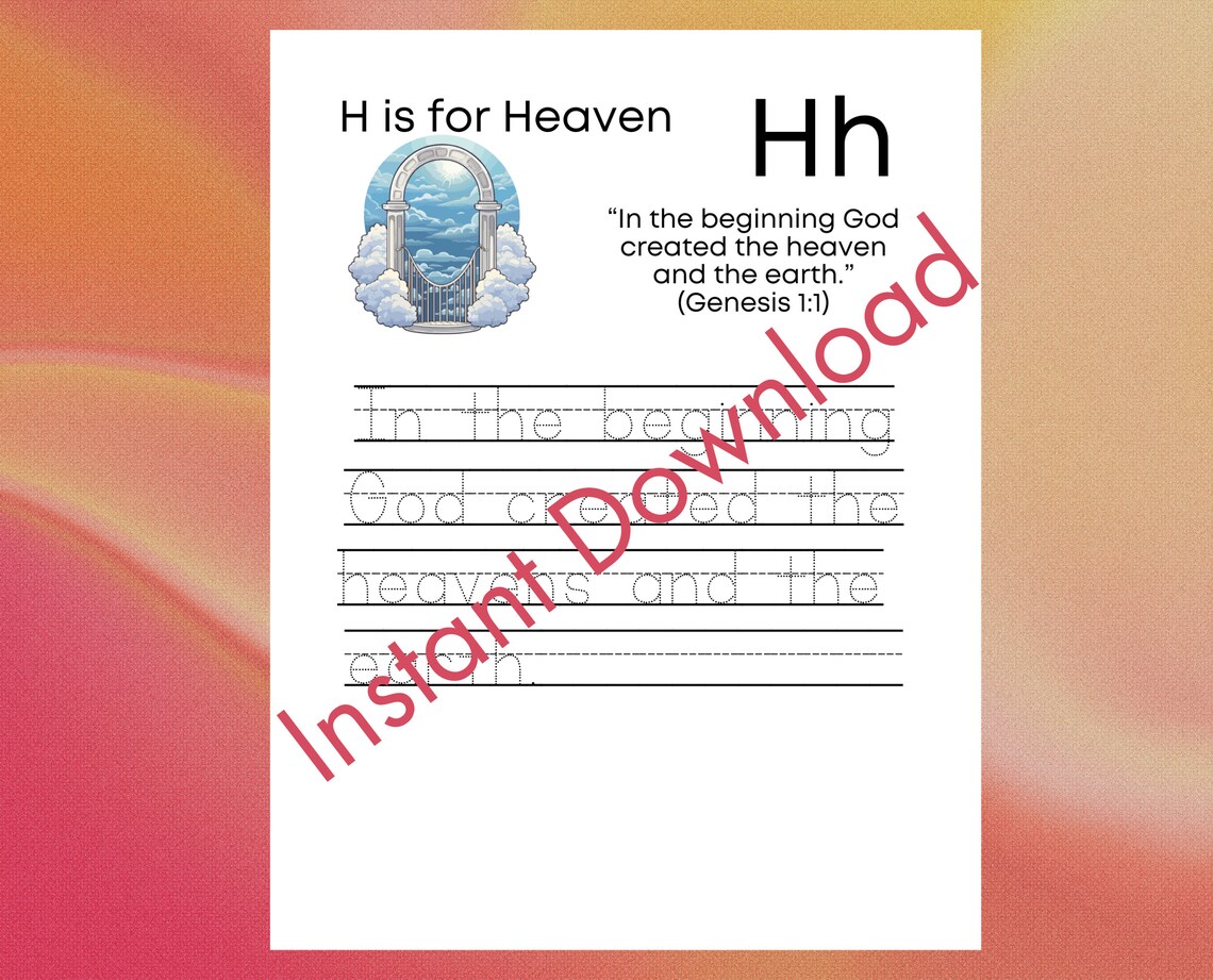 Bible ABC Pages, Alphabet Bible Bundle, Printable Verse Tracing ...