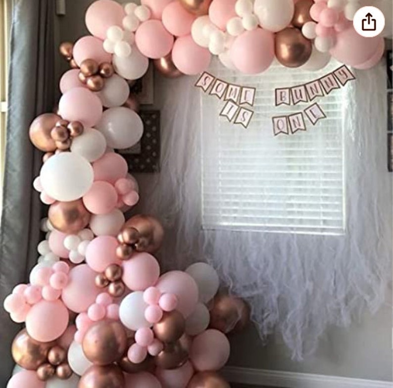 Pink Balloon Arch Kit Pink White Rose Gold Balloon Arch | Etsy