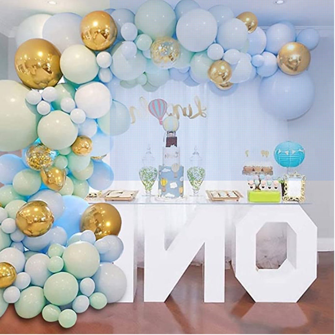 Balloon Arch Kit Happy Birthday Balloons Garland Pink White - Etsy