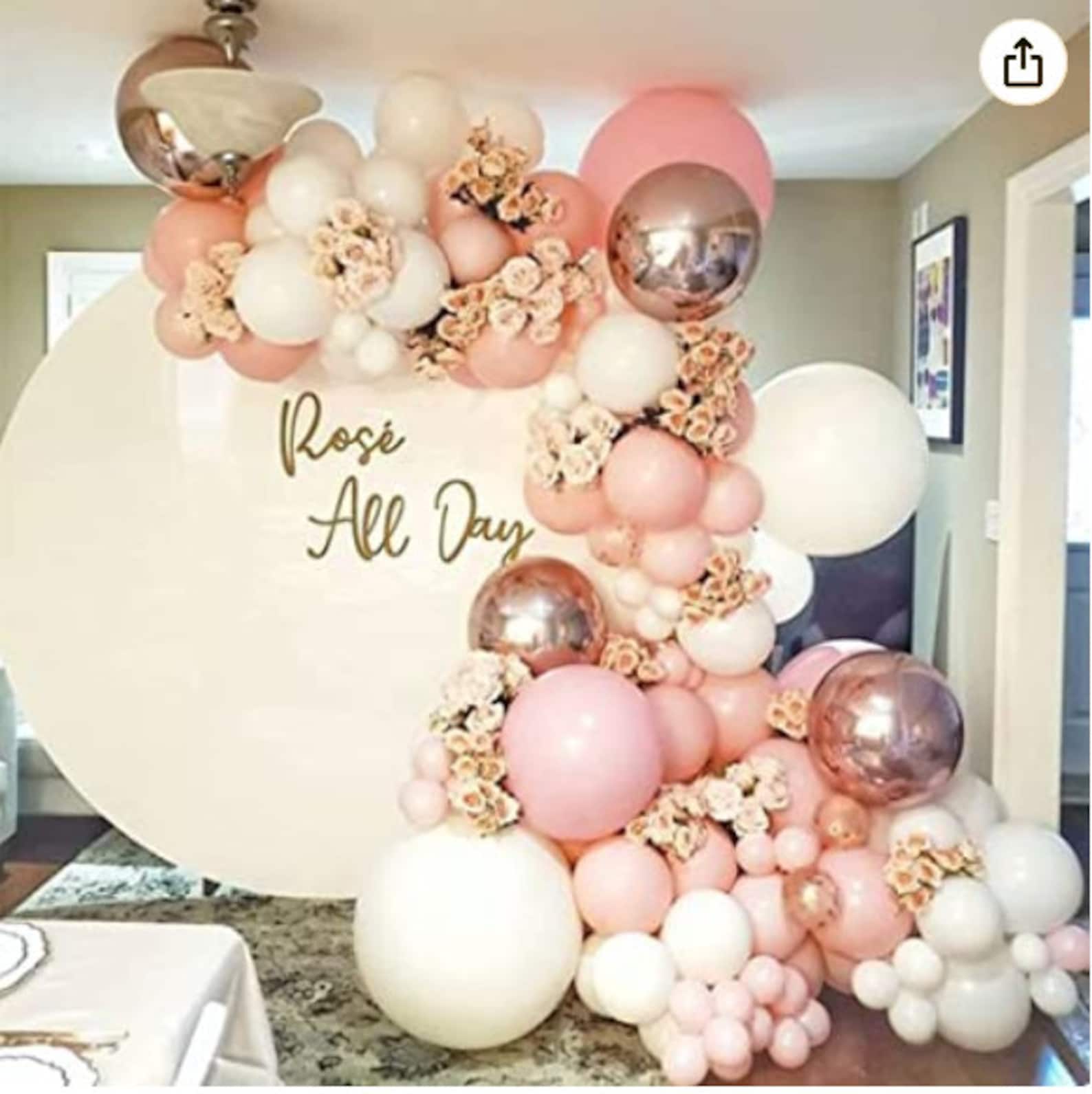 Pink Balloon Arch Kit Pink White Rose Gold Balloon Arch | Etsy