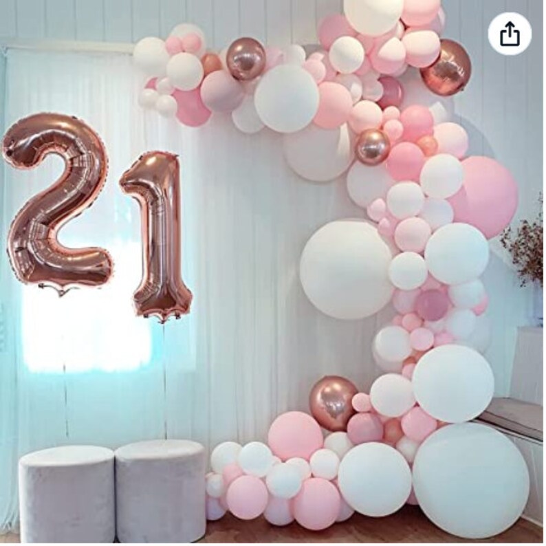 Pink Balloon Arch Kit Pink White Rose Gold Balloon Arch - Etsy