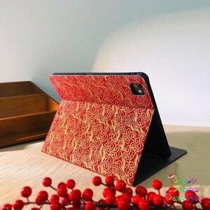 Japanese Style Fabric iPad Case With Auto Sleep Wake up for iPad 11th ...