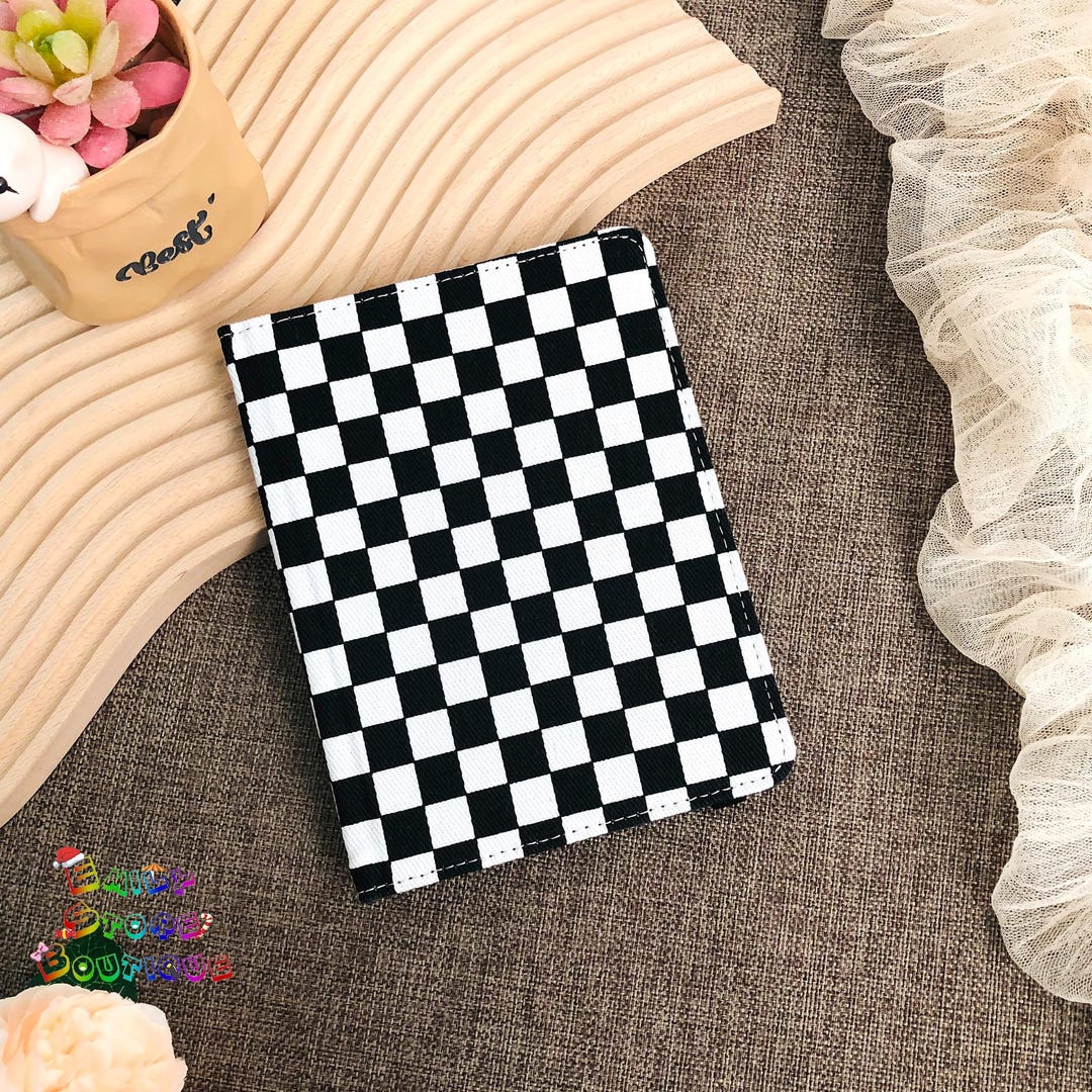 Black White Checkerboard Fabric Case for Kobo Clara Colour Clara BW 2e ...