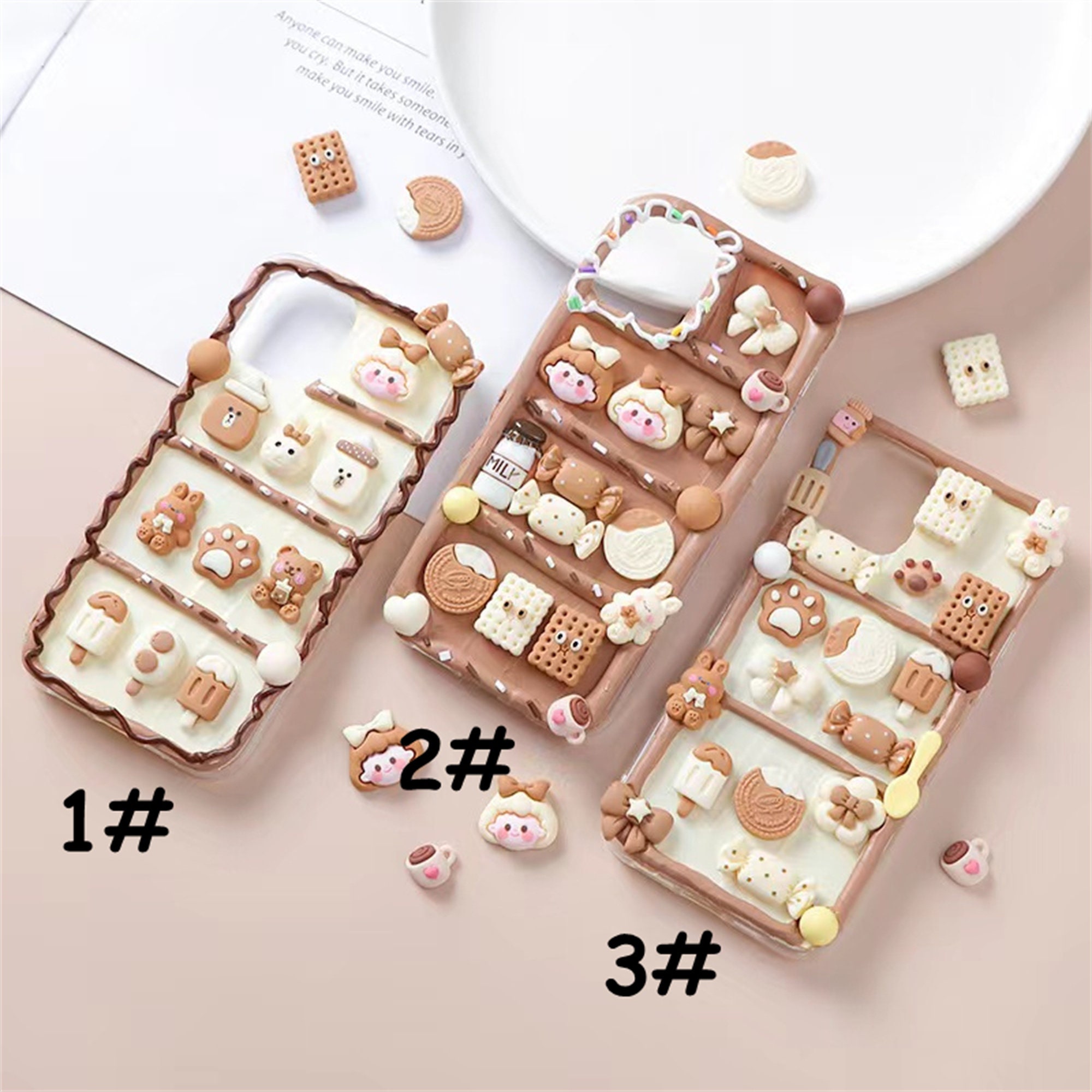 Cartoon Cute Cookies Cream Case Iphone 14 13 12 Pro Max - Etsy