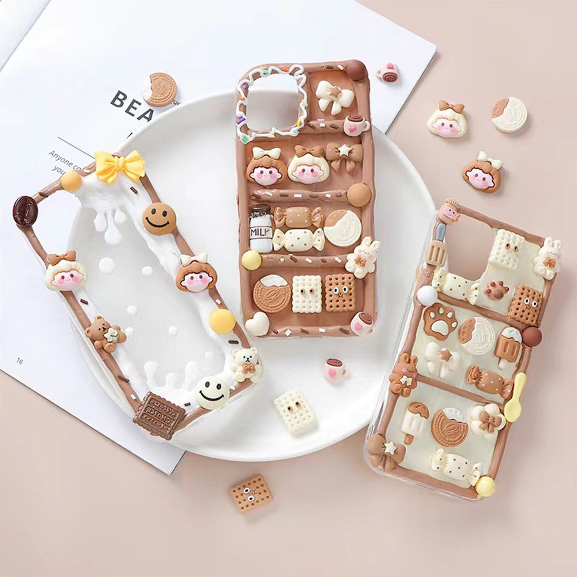 Cartoon Cute Cookies Cream Case Iphone 14 13 12 Pro Max - Etsy