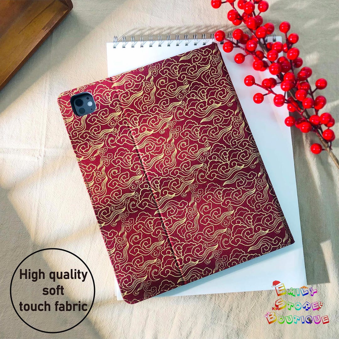 Japanese Style Fabric iPad Case With Auto Sleep Wake up for iPad 11th ...