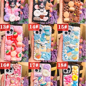 Big Buildupn, 36 Styles Handmade 3D Cartoon Cream Phone Case for iPhone ...