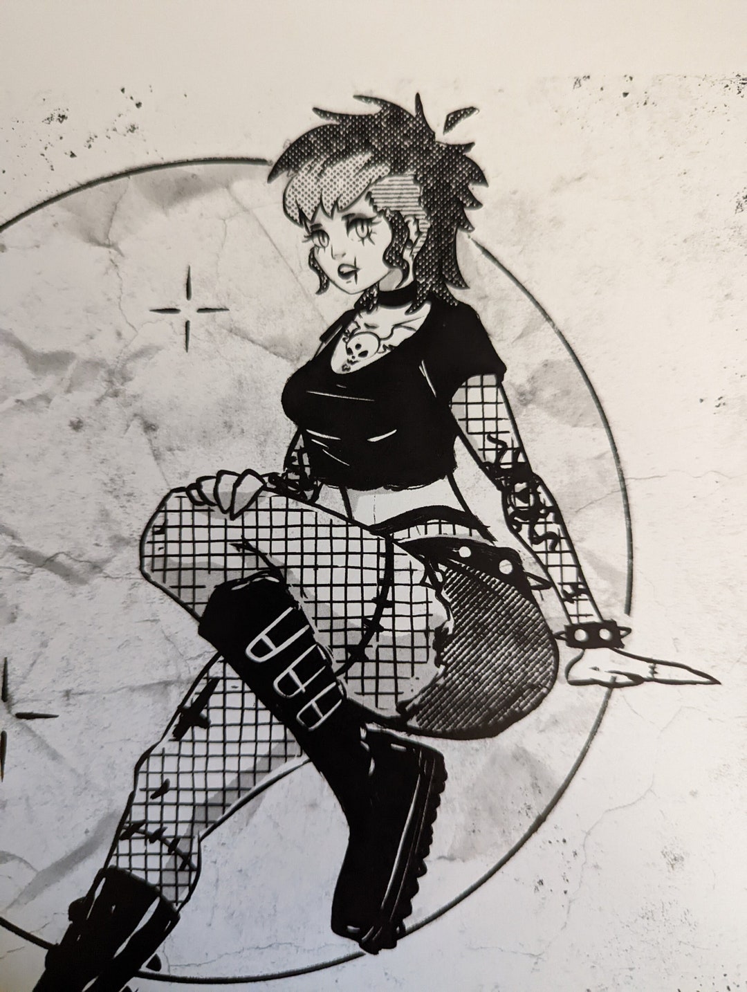 Goth Print Goth Girl Art Print 8.5x11 - Etsy